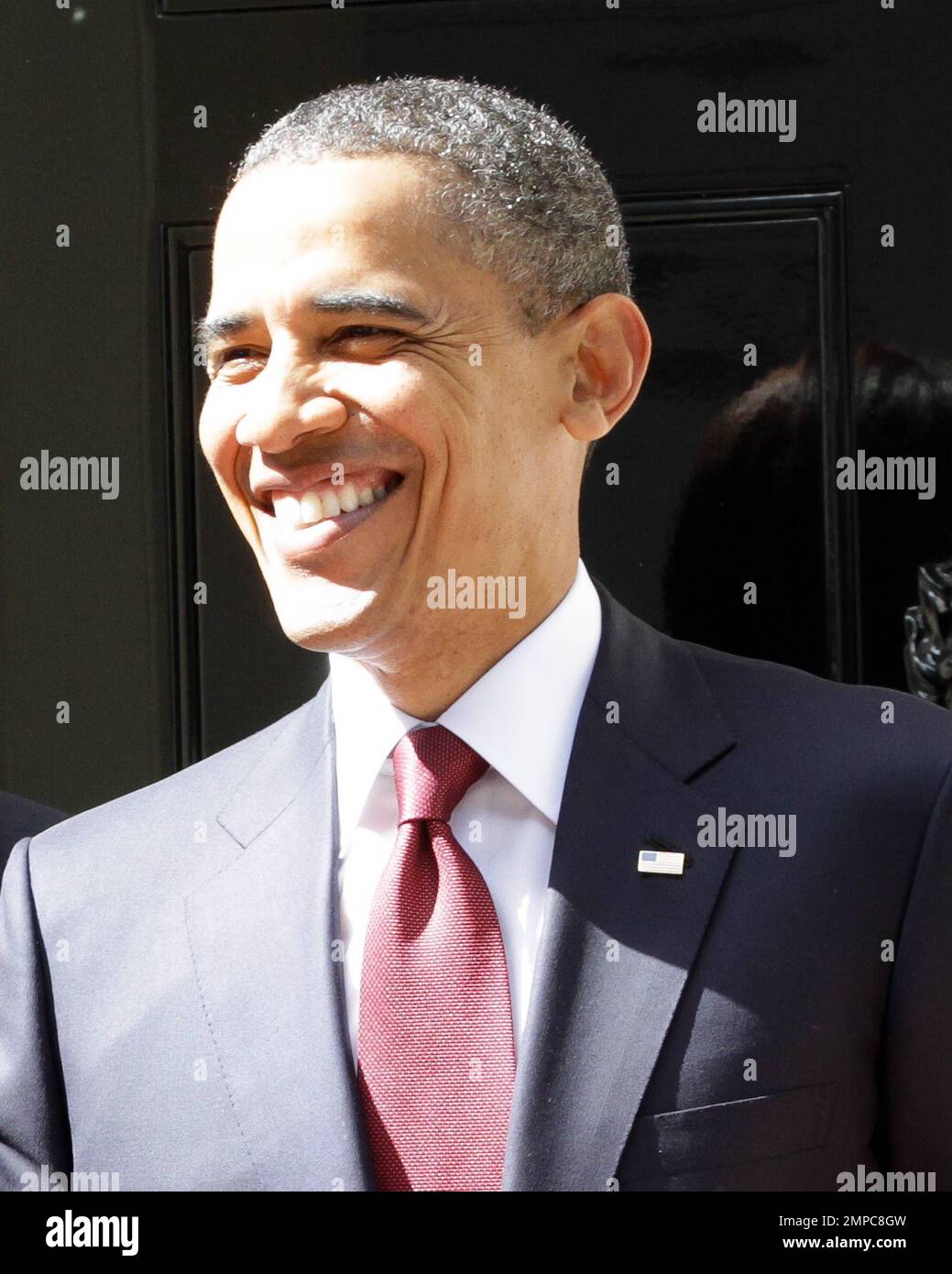 US President Barack Obama and First Lady Michelle Obama meet with ...