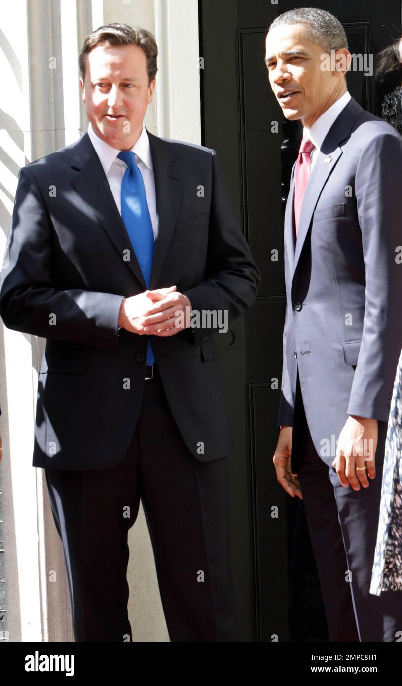 US President Barack Obama and First Lady Michelle Obama meet with ...