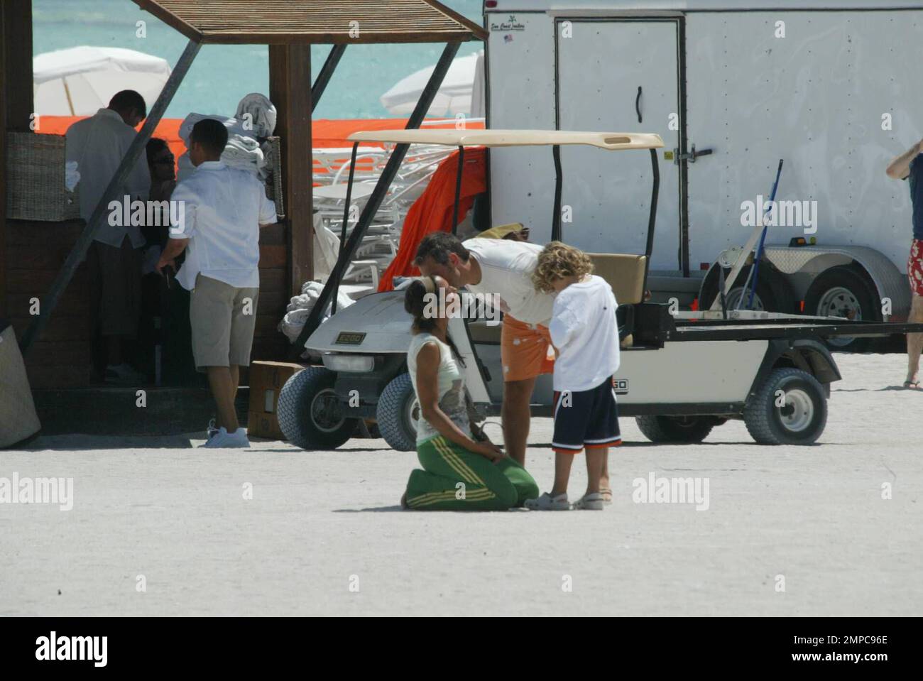 Barbara Becker and sons Noah & Elias enjoy a day with friends playing ...