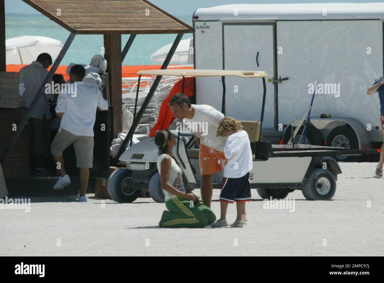 Barbara Becker and sons Noah & Elias enjoy a day with friends playing ...