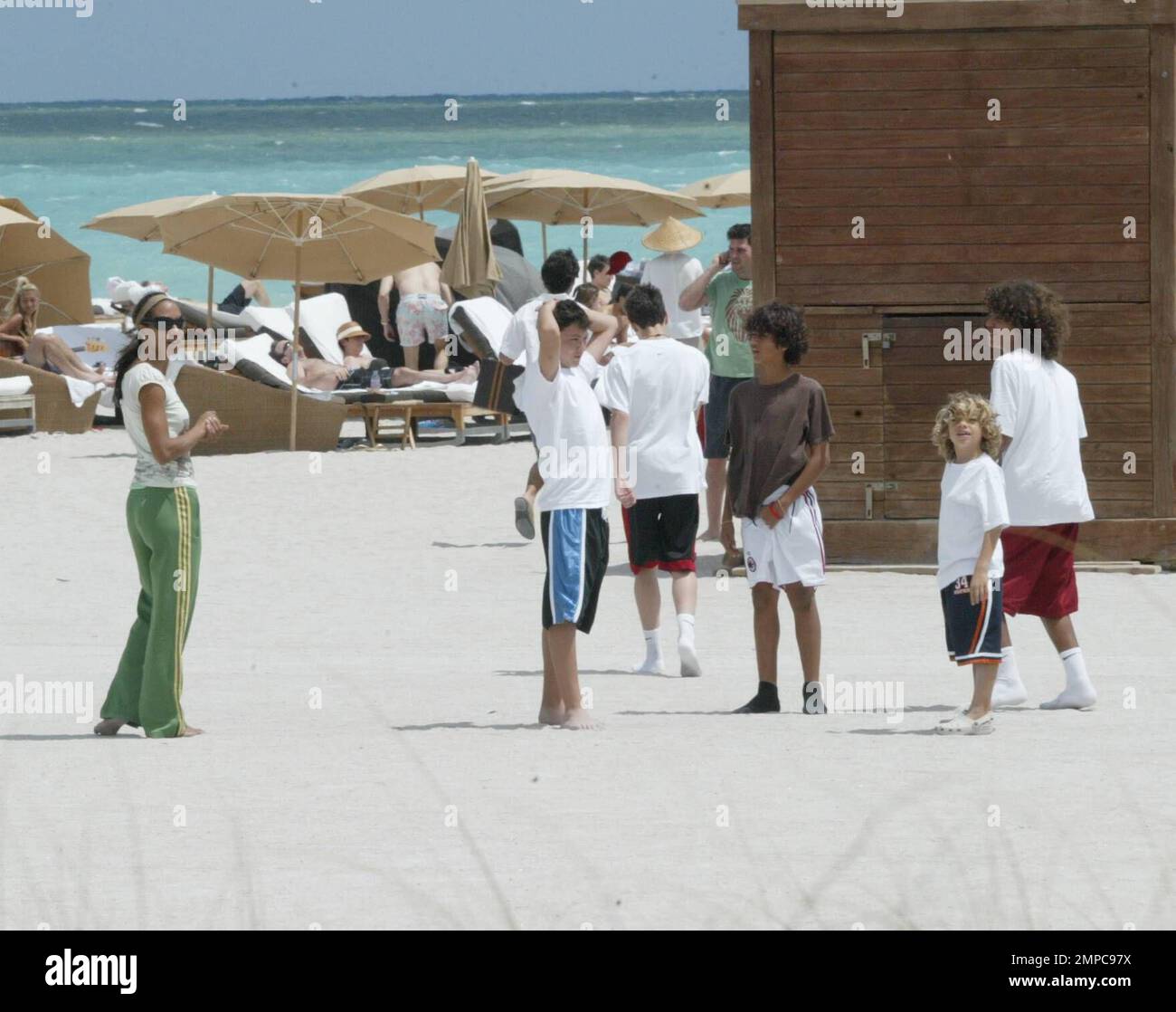 Barbara Becker and sons Noah & Elias enjoy a day with friends playing ...