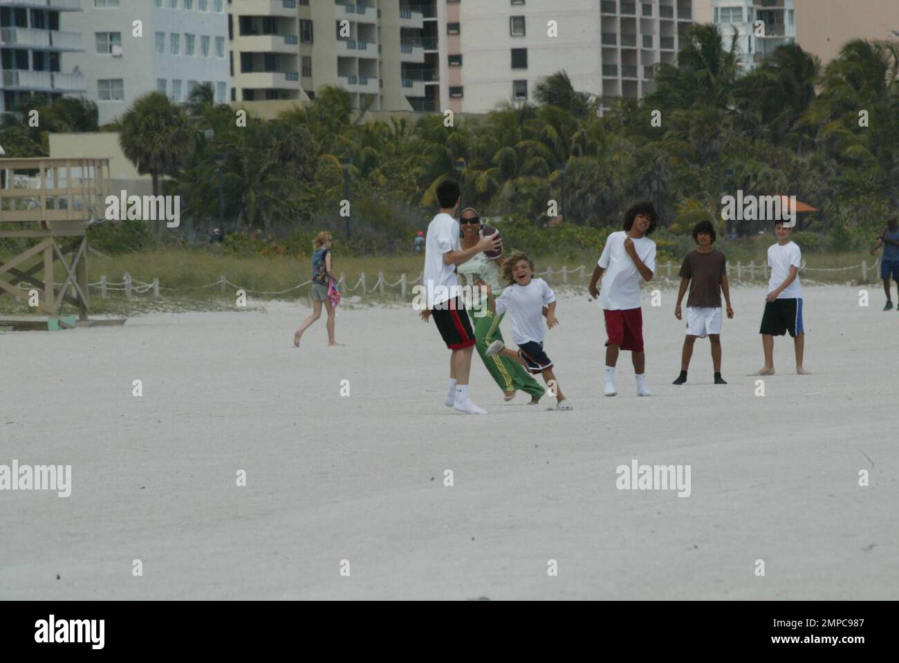 Barbara Becker and sons Noah & Elias enjoy a day with friends playing ...