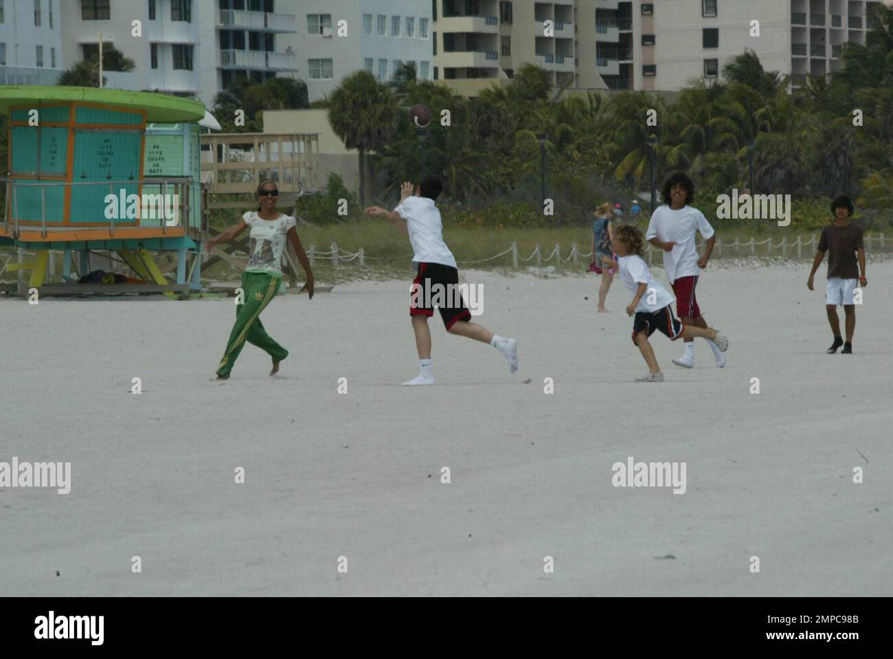Barbara Becker and sons Noah & Elias enjoy a day with friends playing ...