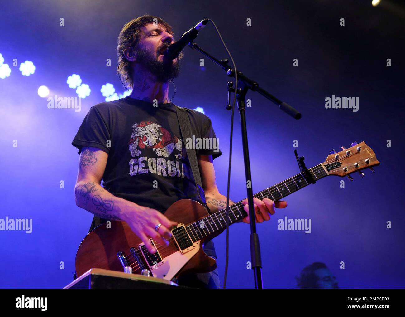 Ben Bridwell with Band of Horses performs at the Coca-Cola Roxy Theatre ...