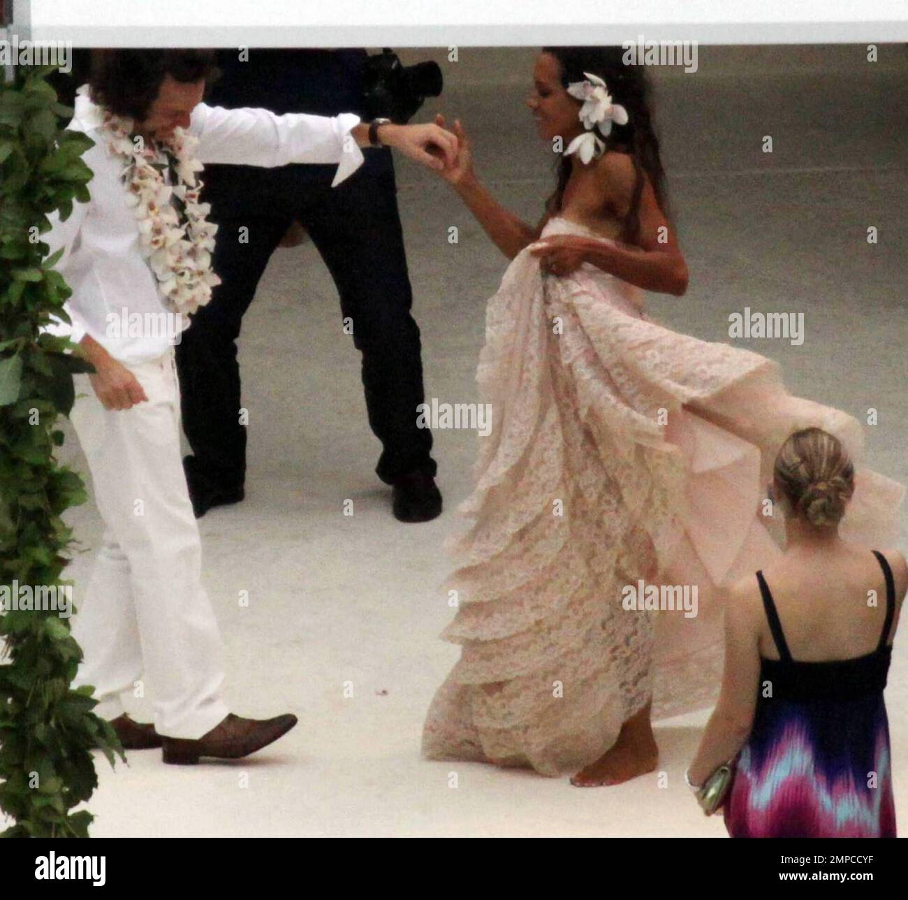 Scenes from the wedding of Barbara Becker and Arne Quinze take place in ...