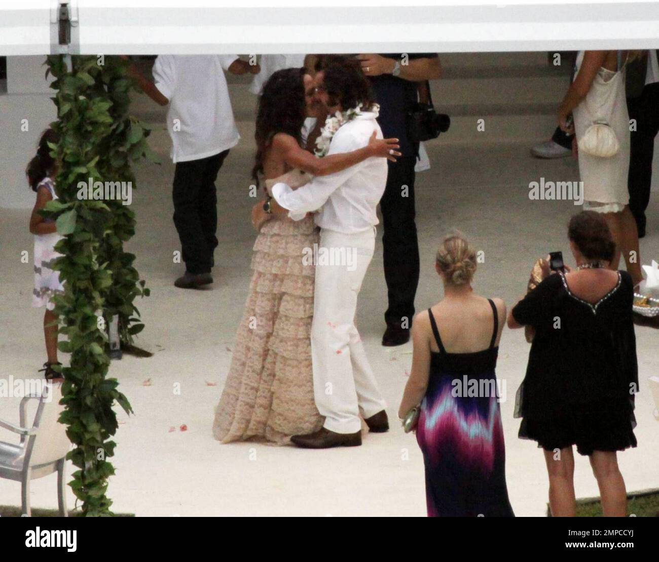 Scenes from the wedding of Barbara Becker and Arne Quinze take place in ...