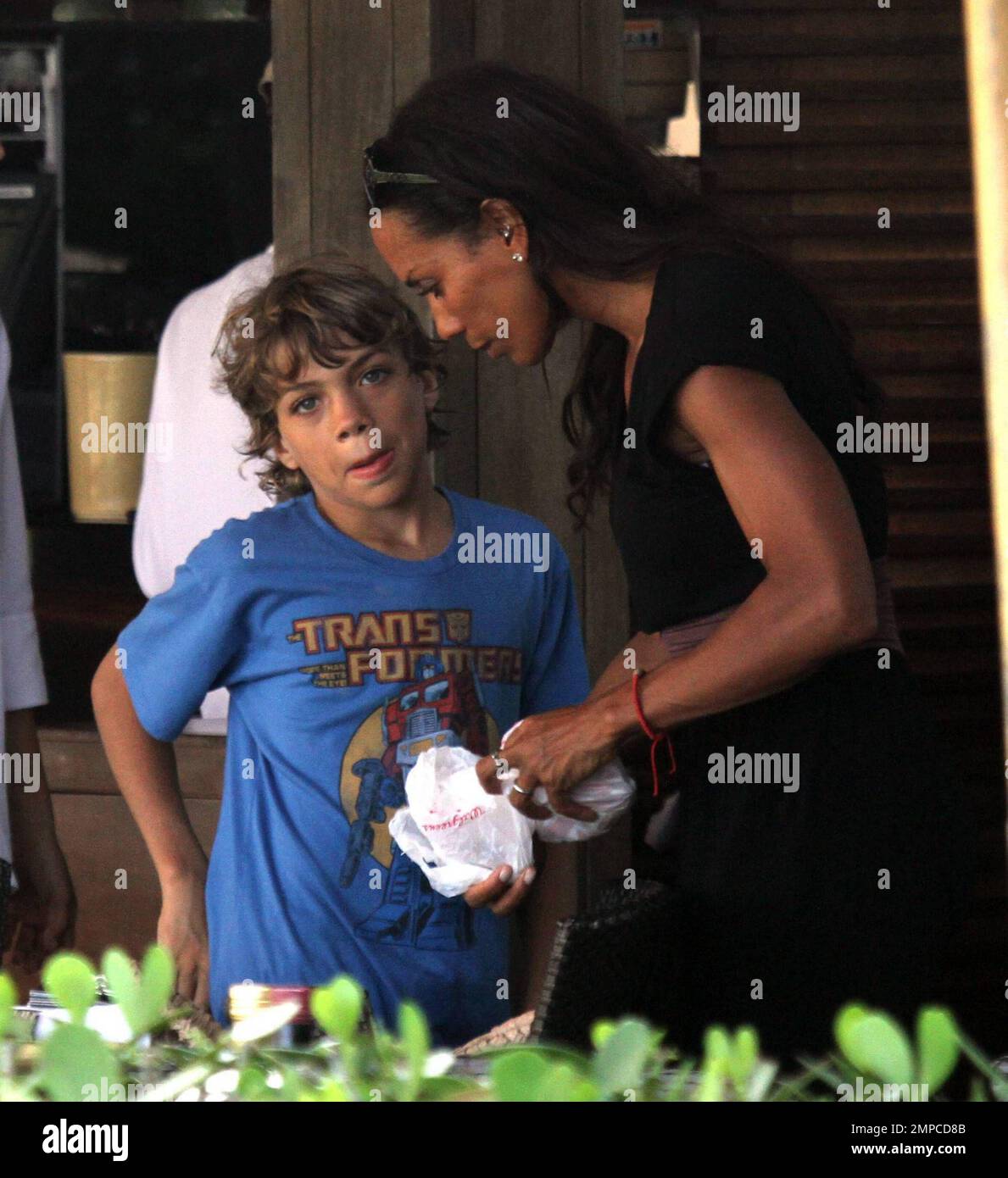 Boris Becker's ex-wife Barbara Feltus takes her son Elias and his pals ...