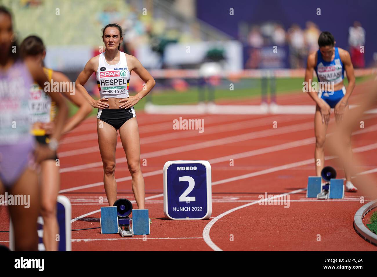 Nina HESPEL participating in the 400 meters hurdles of the European ...