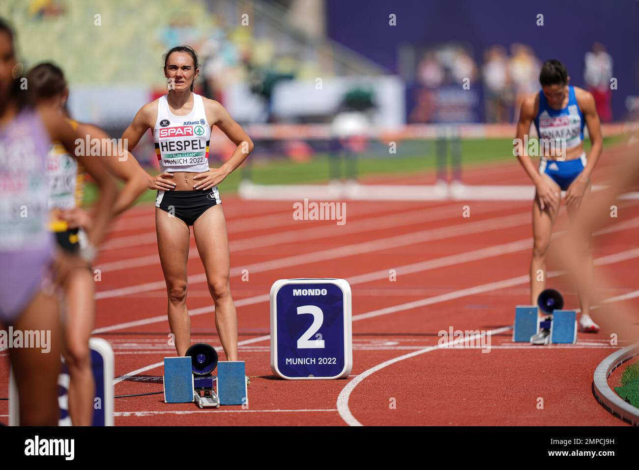Nina HESPEL participating in the 400 meters hurdles of the European ...