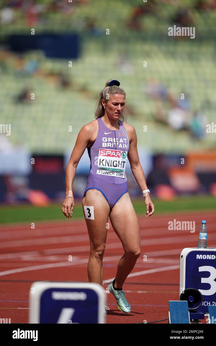 Jessie KNIGHT participating in the 400 meters hurdles of the European ...