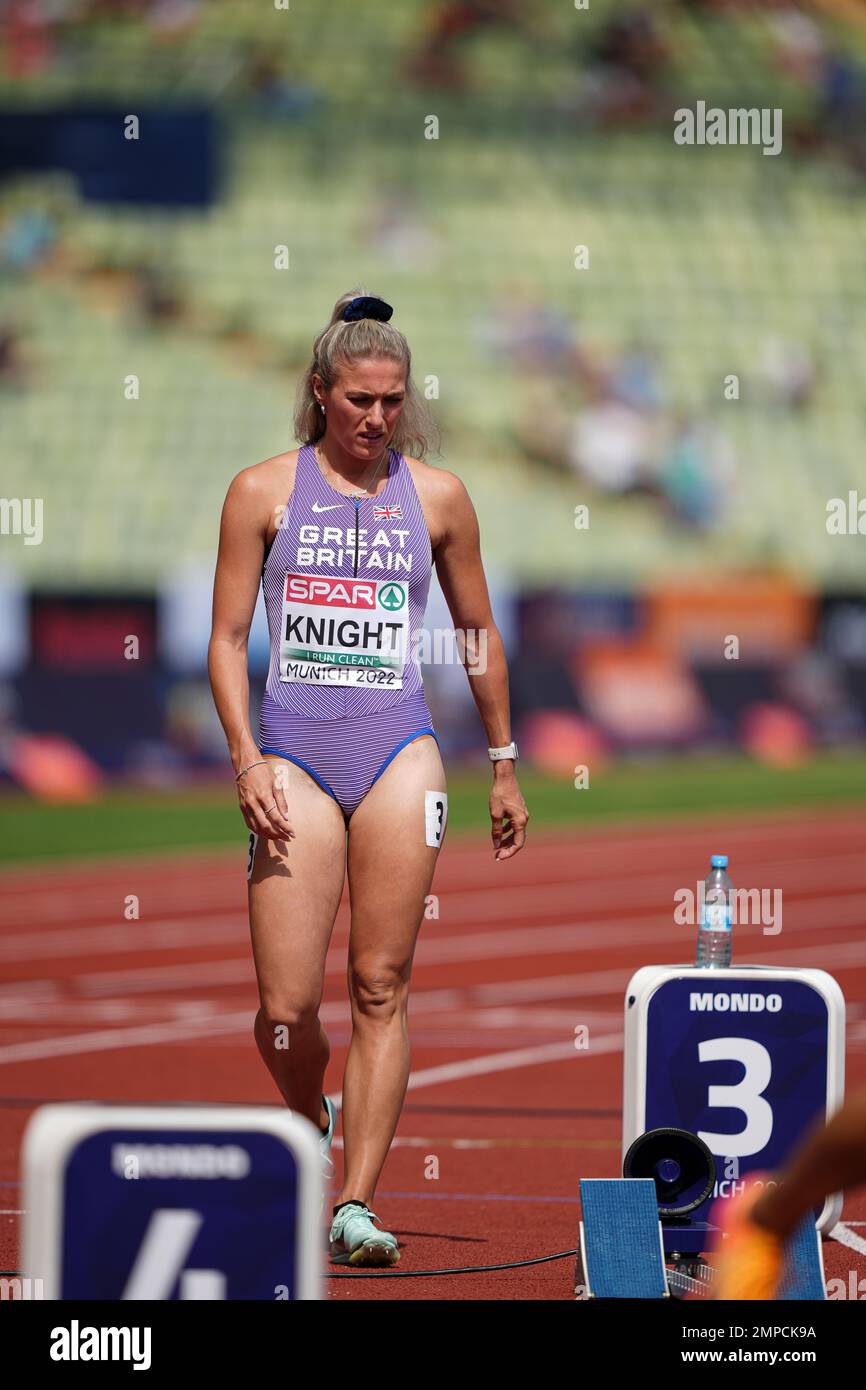 Jessie KNIGHT participating in the 400 meters hurdles of the European ...