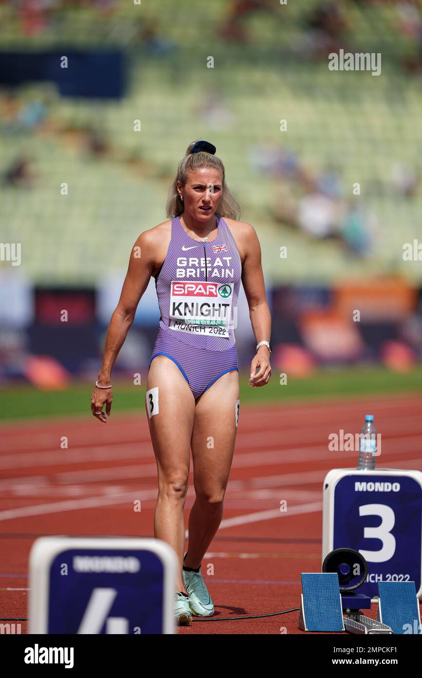 Jessie KNIGHT participating in the 400 meters hurdles of the European ...
