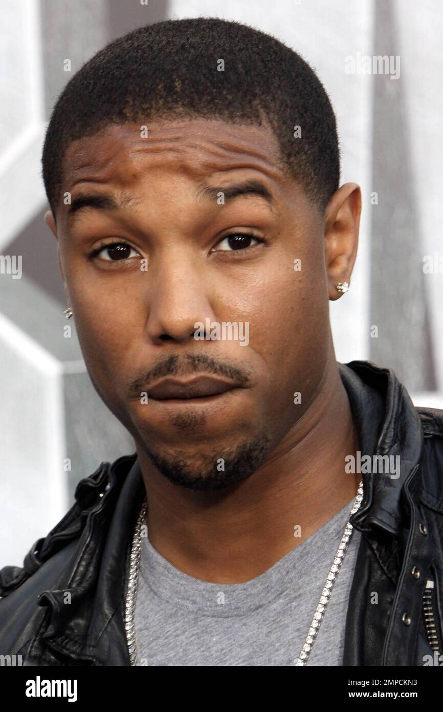 Michael B Jordan at the Los Angeles Premiere of "Battleship" held at ...
