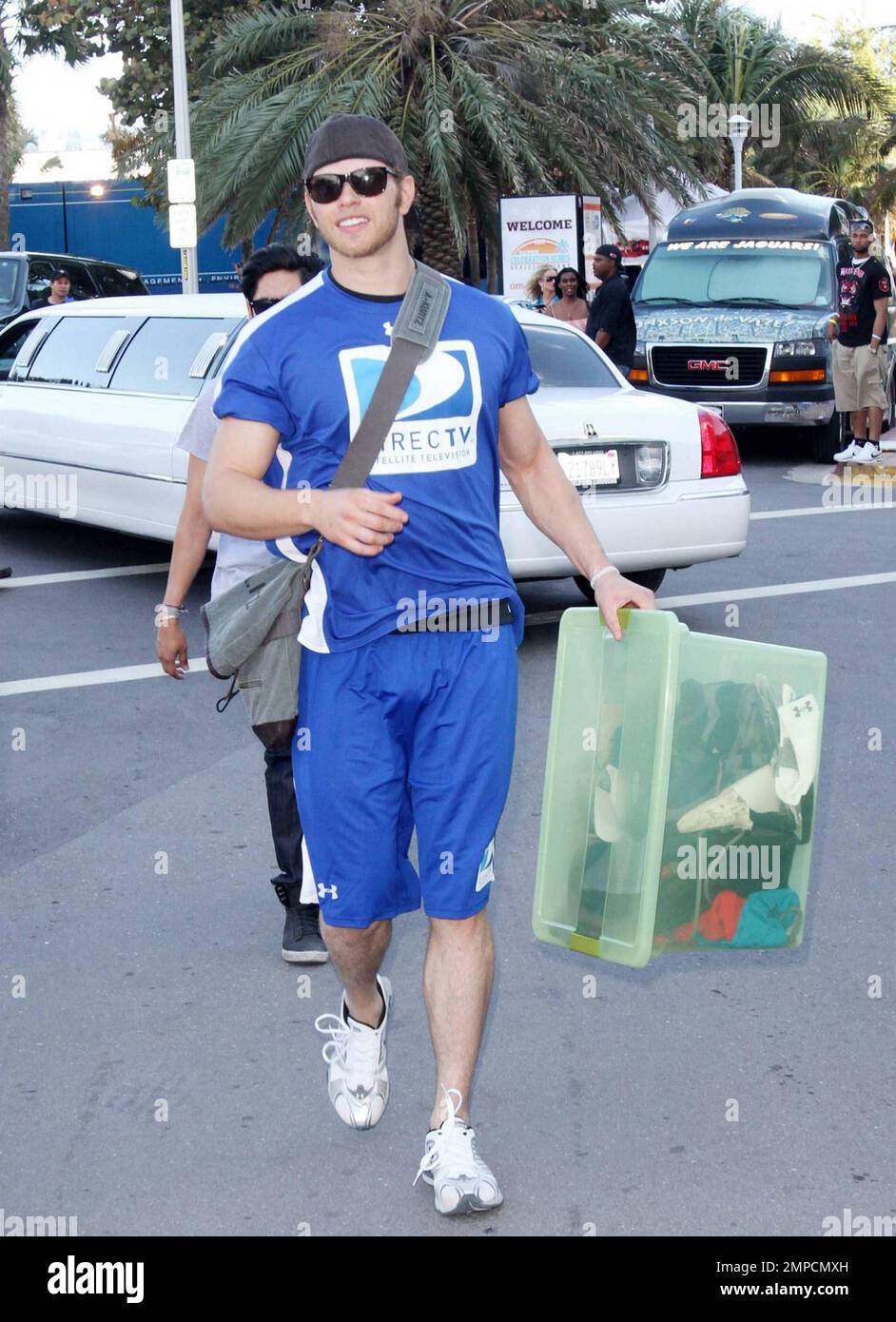Kellan Lutz leaves the DirecTV Celebrity Beach Bowl in Miami Beach, FL ...