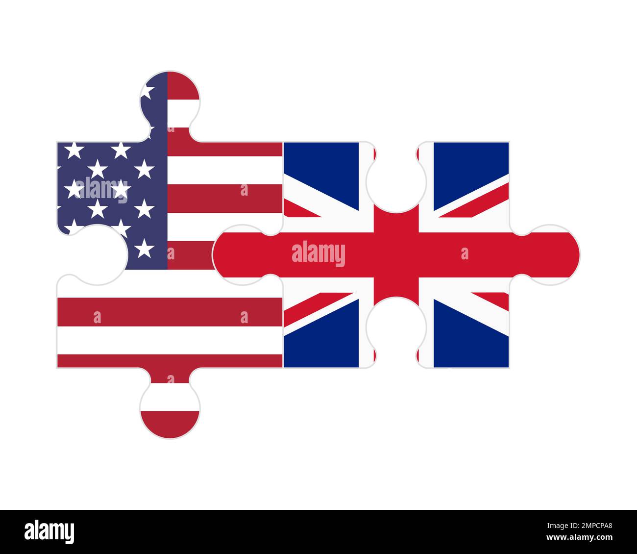 British american flags together Stock Vector Images - Alamy