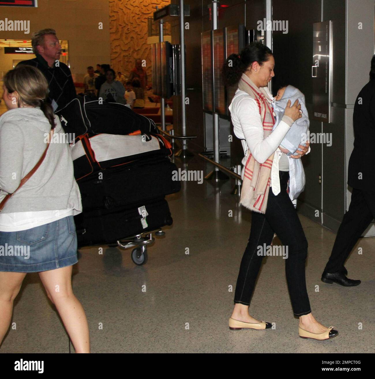 EXCLUSIVE!! Tennis ace Boris Becker arrives at Miami Intl Airport with ...