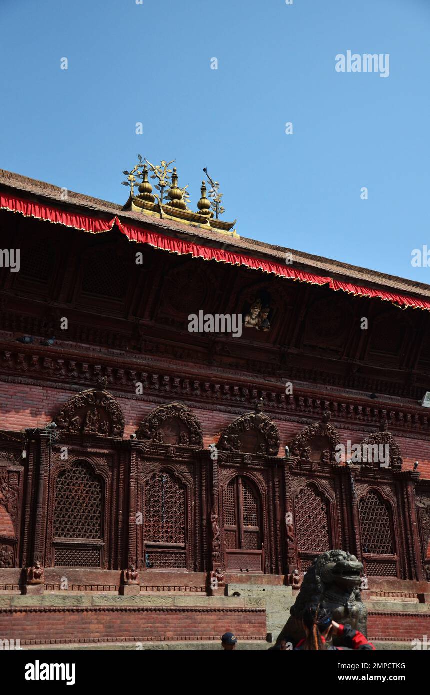 Sculpture ancient bronze napali lion singha guardian statues and ...