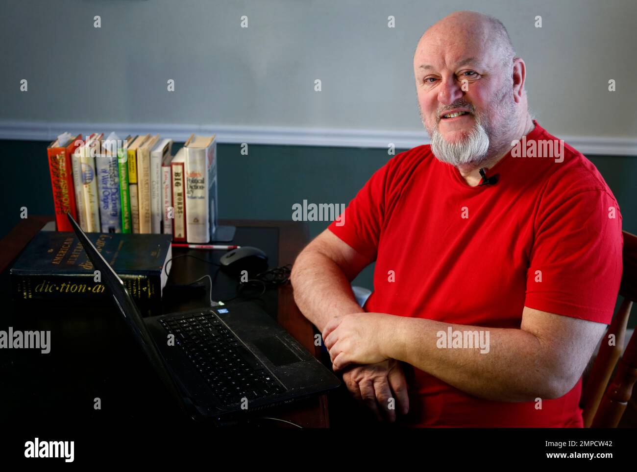 In this photo made Monday, Dec. 11, 2017, Chris Strolin poses for a ...