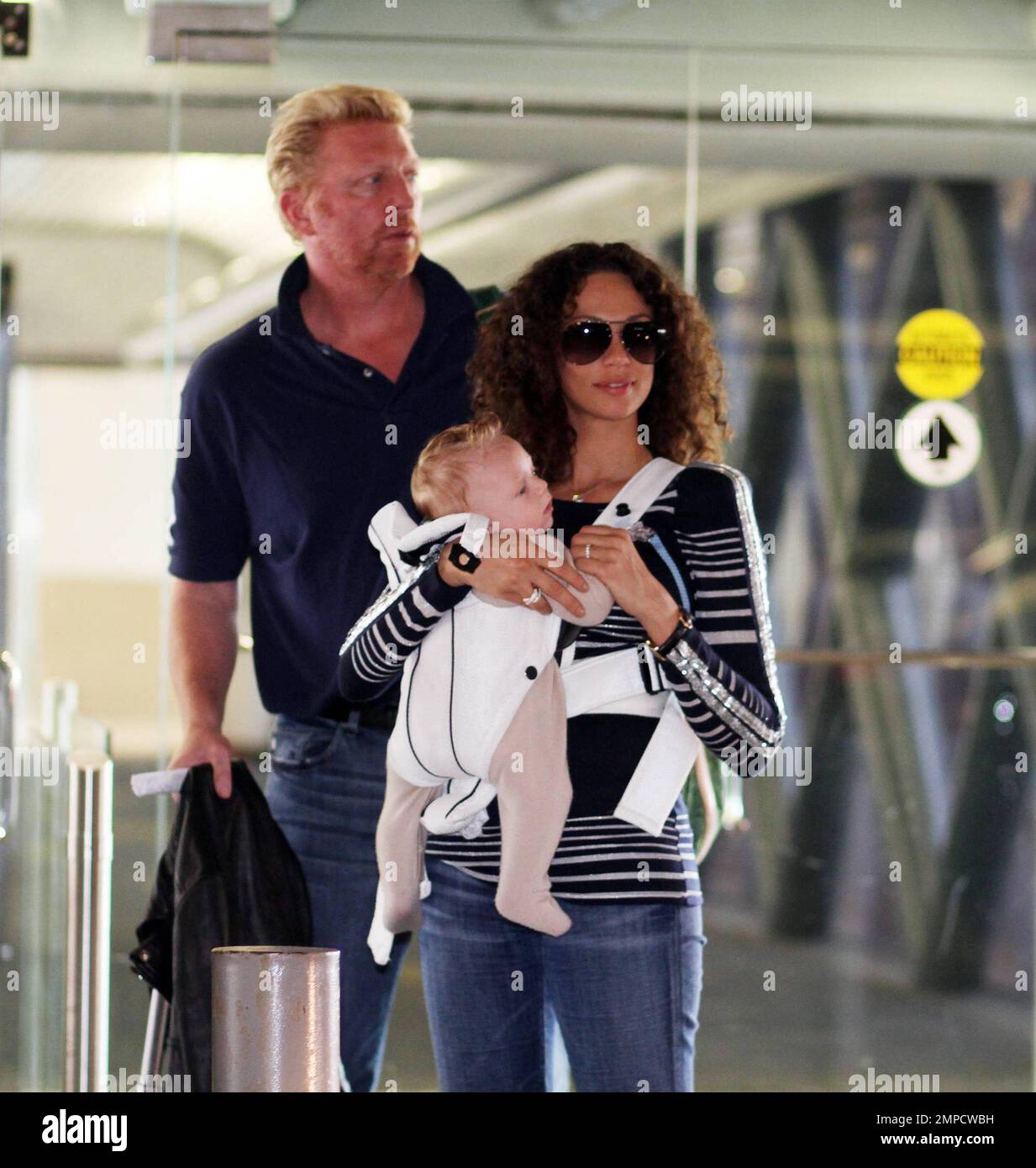 EXCLUSIVE!! Boris Becker and his wife Sharlely arrive at Miami airport ...