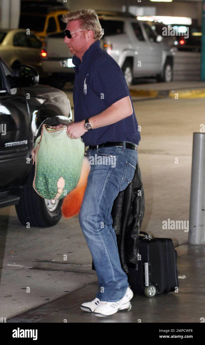 EXCLUSIVE!! Boris Becker and his wife Sharlely arrive at Miami airport ...