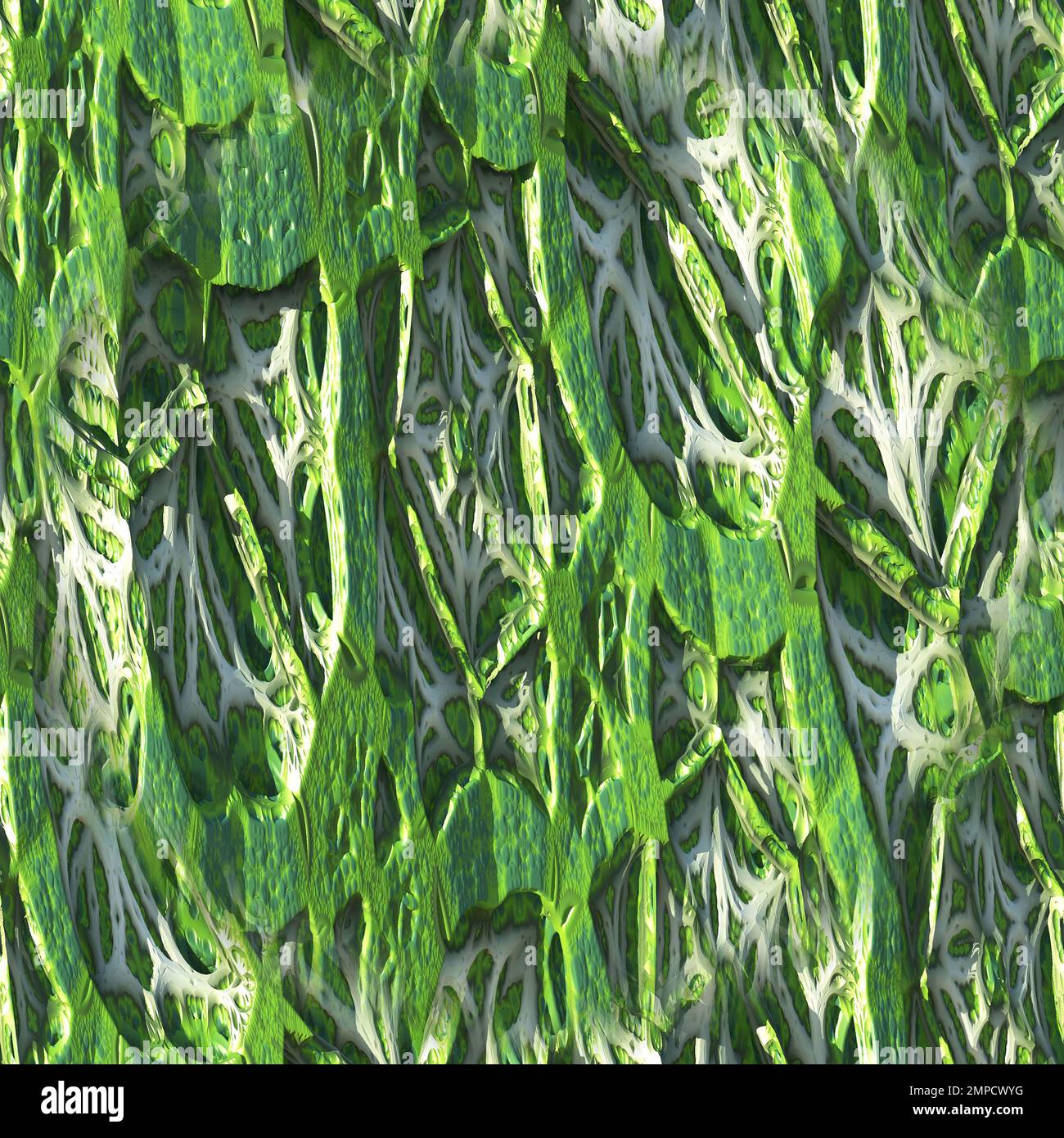 Fractal green texture seamless pattern, digital art, 3d rendering Stock ...