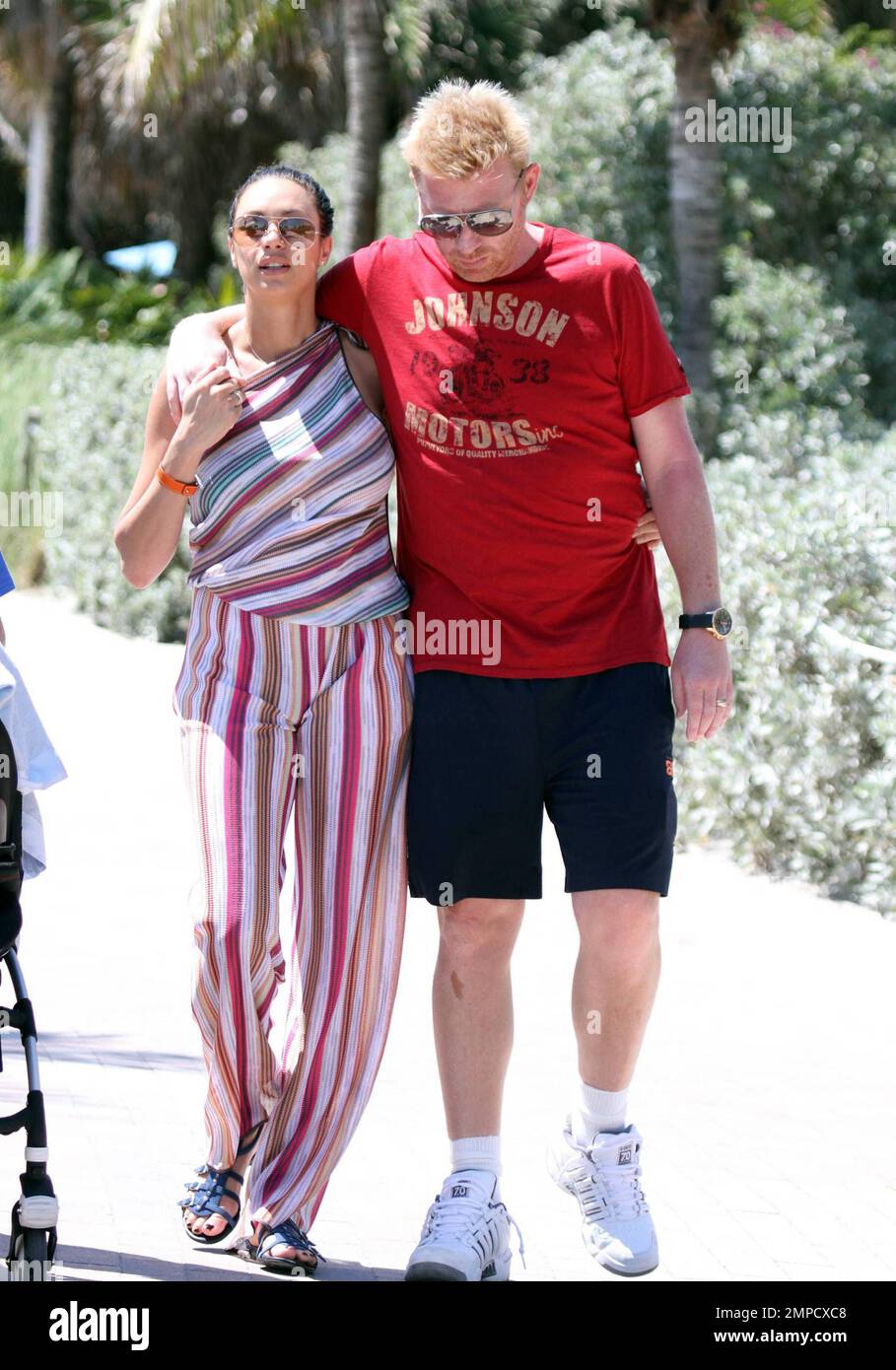 Boris Becker and his family pay an Easter visit to friends at a hotel ...