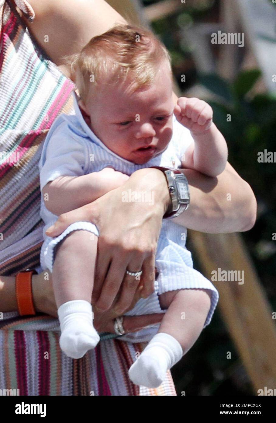 Boris Becker and his family pay an Easter visit to friends at a hotel ...