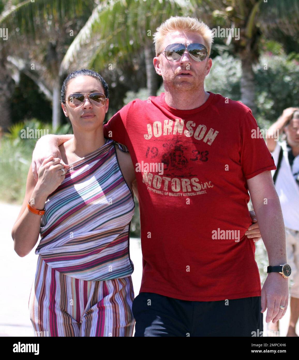 Boris Becker and his family pay an Easter visit to friends at a hotel ...