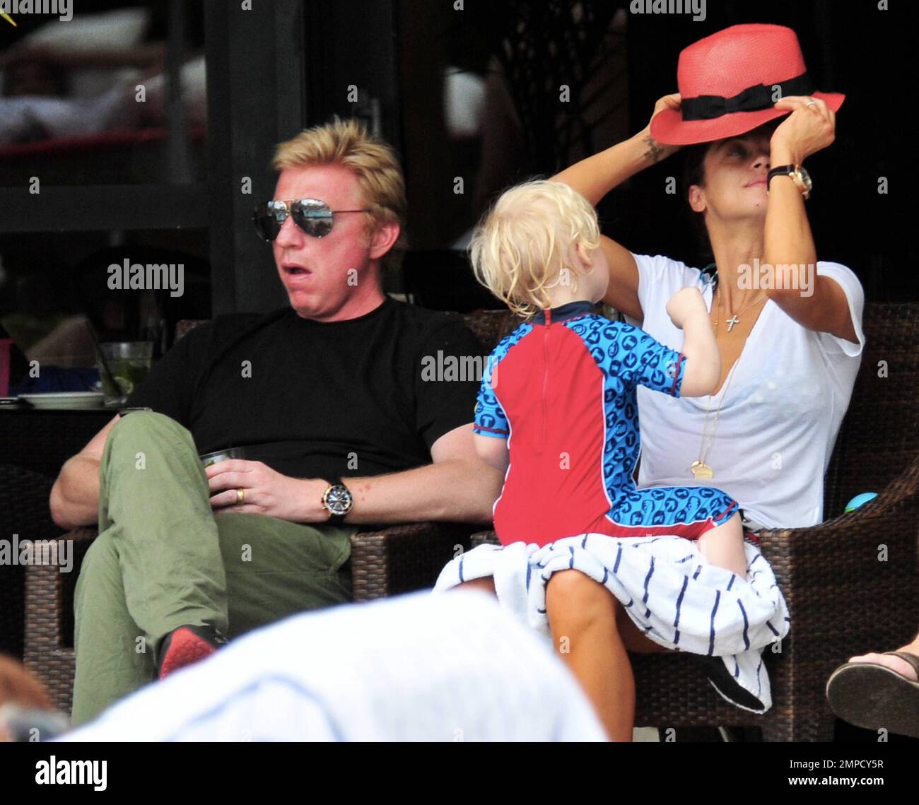 Boris Becker along with his wife Lily were seen enjoying mojitos whilst ...
