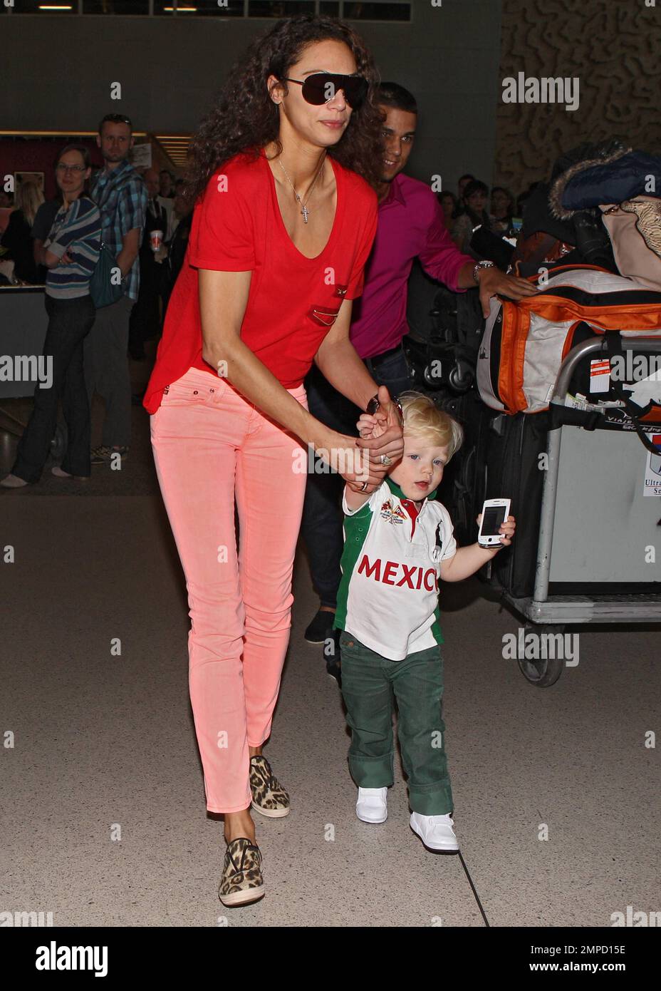 Looking eager to see their family, Boris Becker, wife Sharlely and son ...