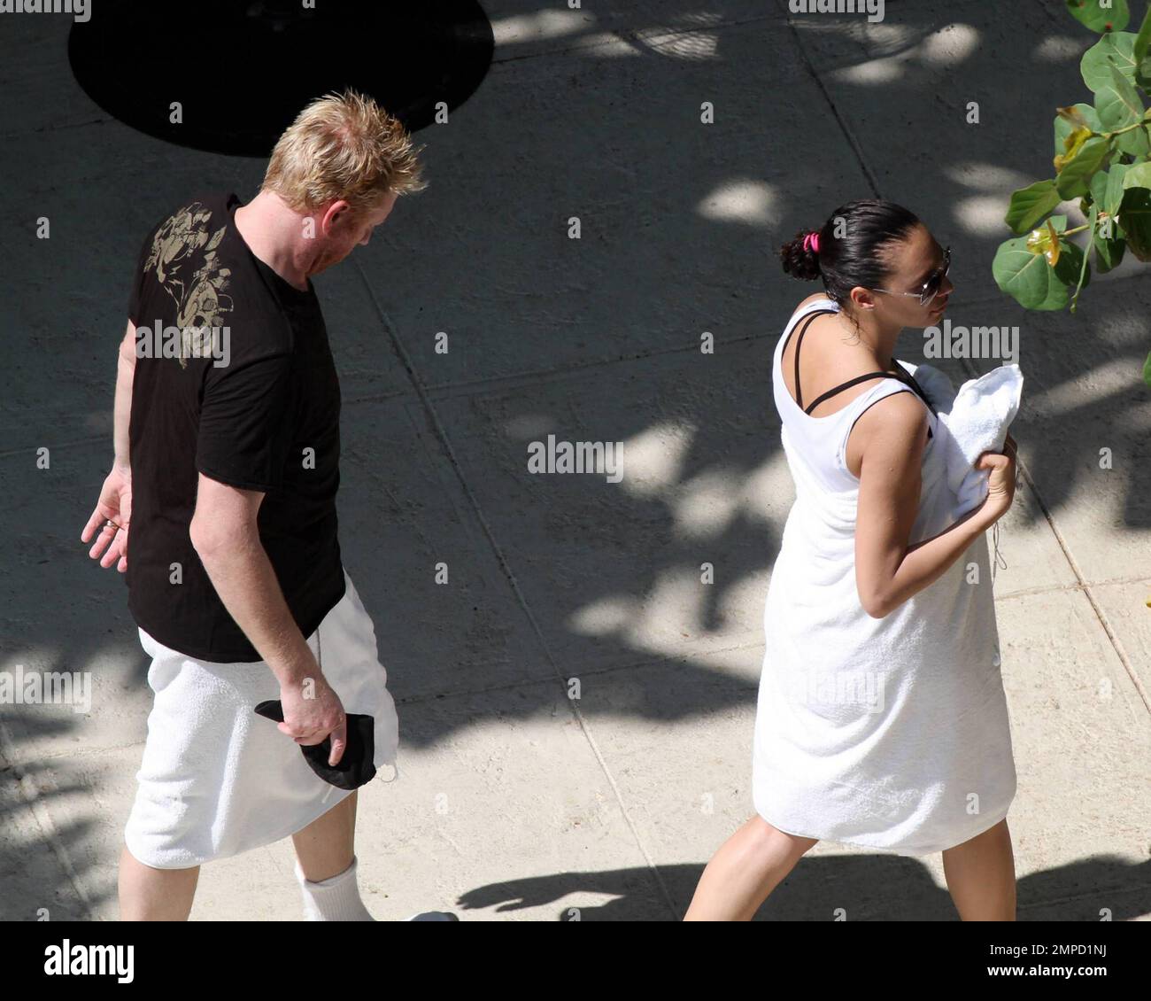 EXCLUSIVE!! Tennis legend Boris Becker and his wife Sharlely work out ...