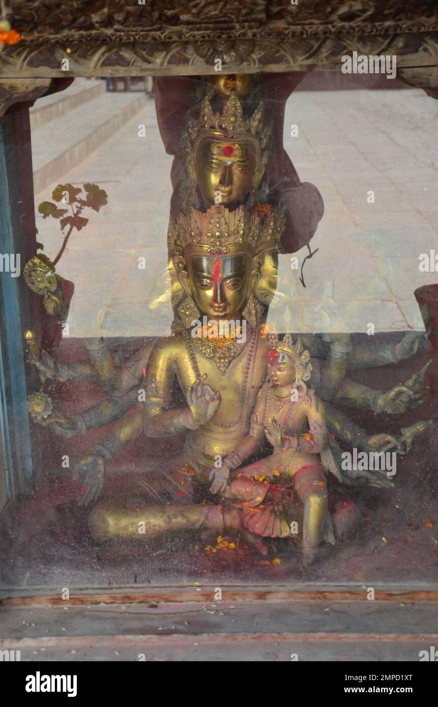 Ancient hindu nepali deities nepalese god and goddess Shiva Rudra in ...