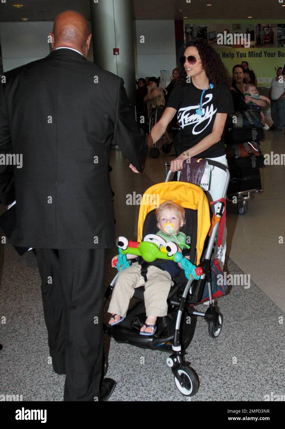 Tennis legend Boris Becker, wife Sharlely and son Amadeus arrive at ...