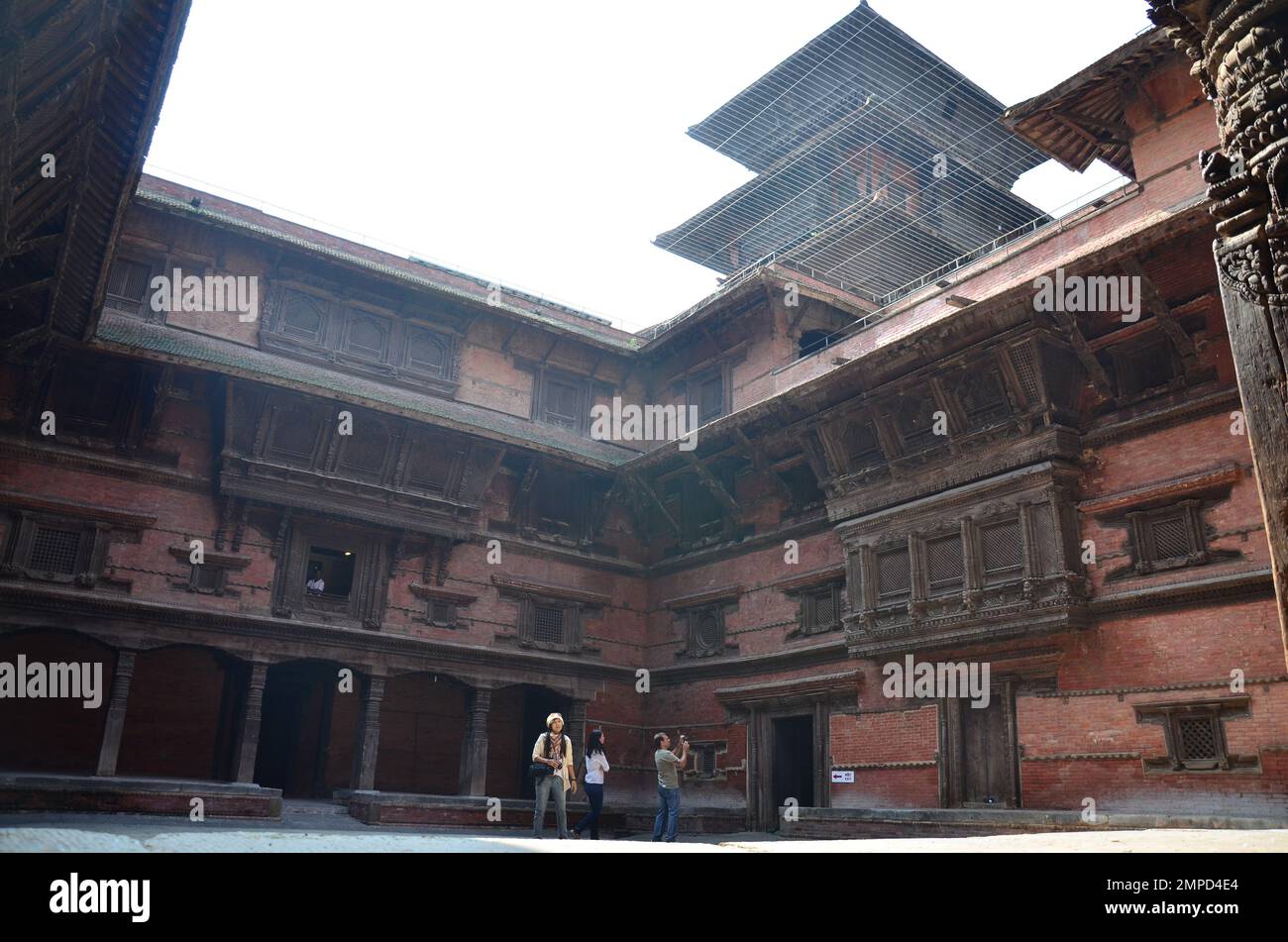 Travelers thai women journey and travel visit ancient nepalese ...