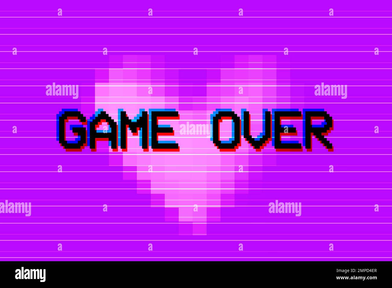 Pixel game over hi-res stock photography and images - Alamy