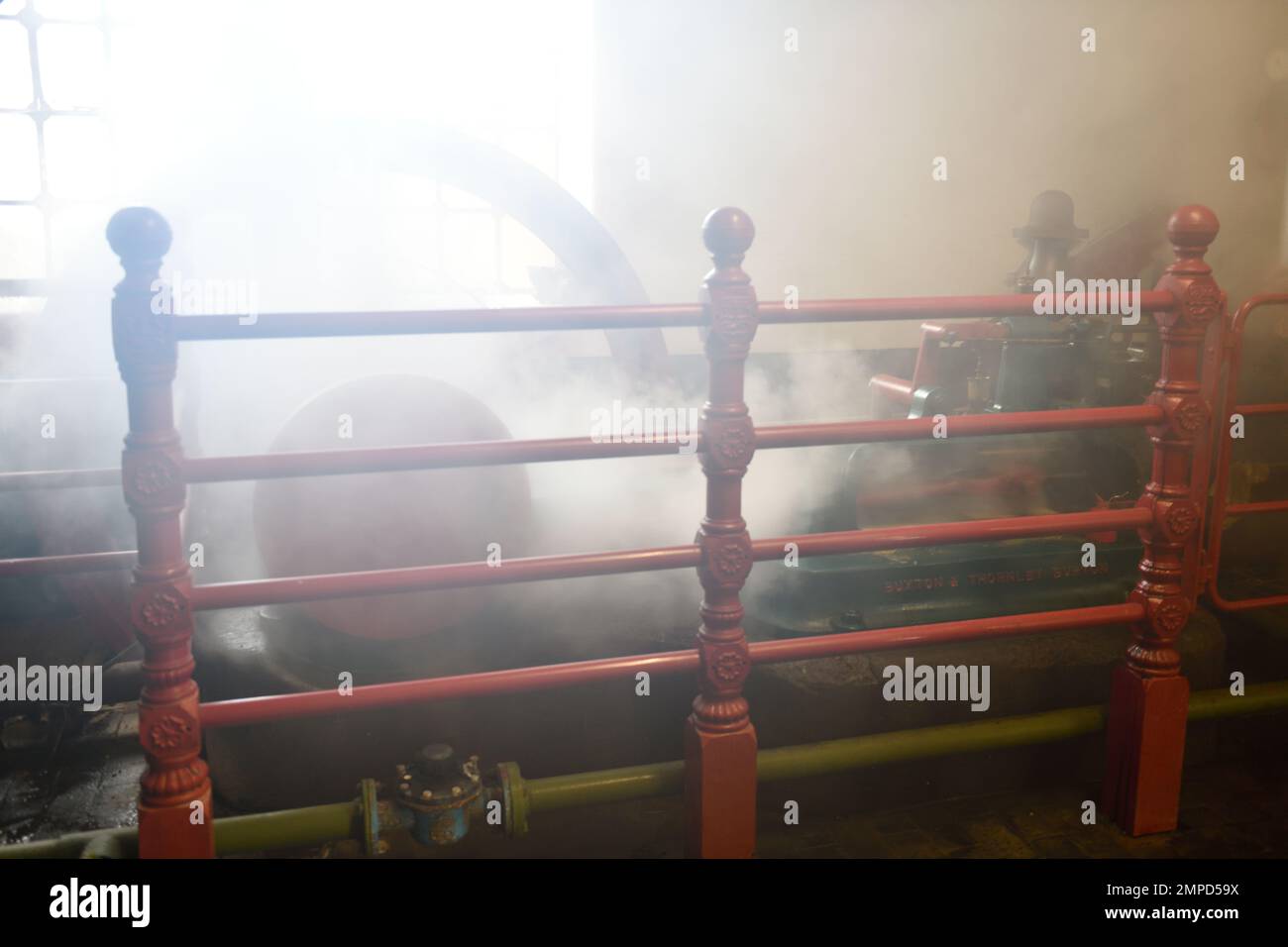 Steam Engine in action Hook Norton Brewery Oxfordshire England uk Stock ...