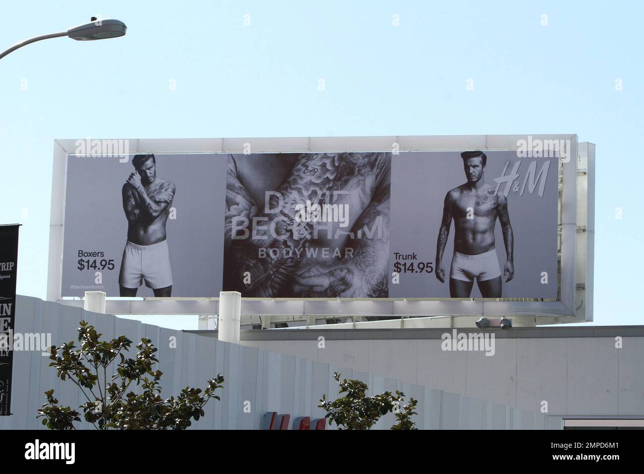 General views of the new David Beckham Bodywear for H&M billboard on ...