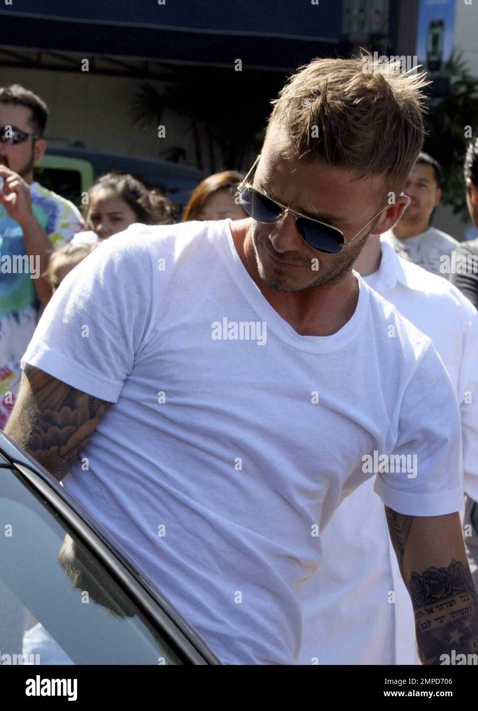 David Beckham enjoys a guys day out with sons Brooklyn, Romeo and Cruz ...