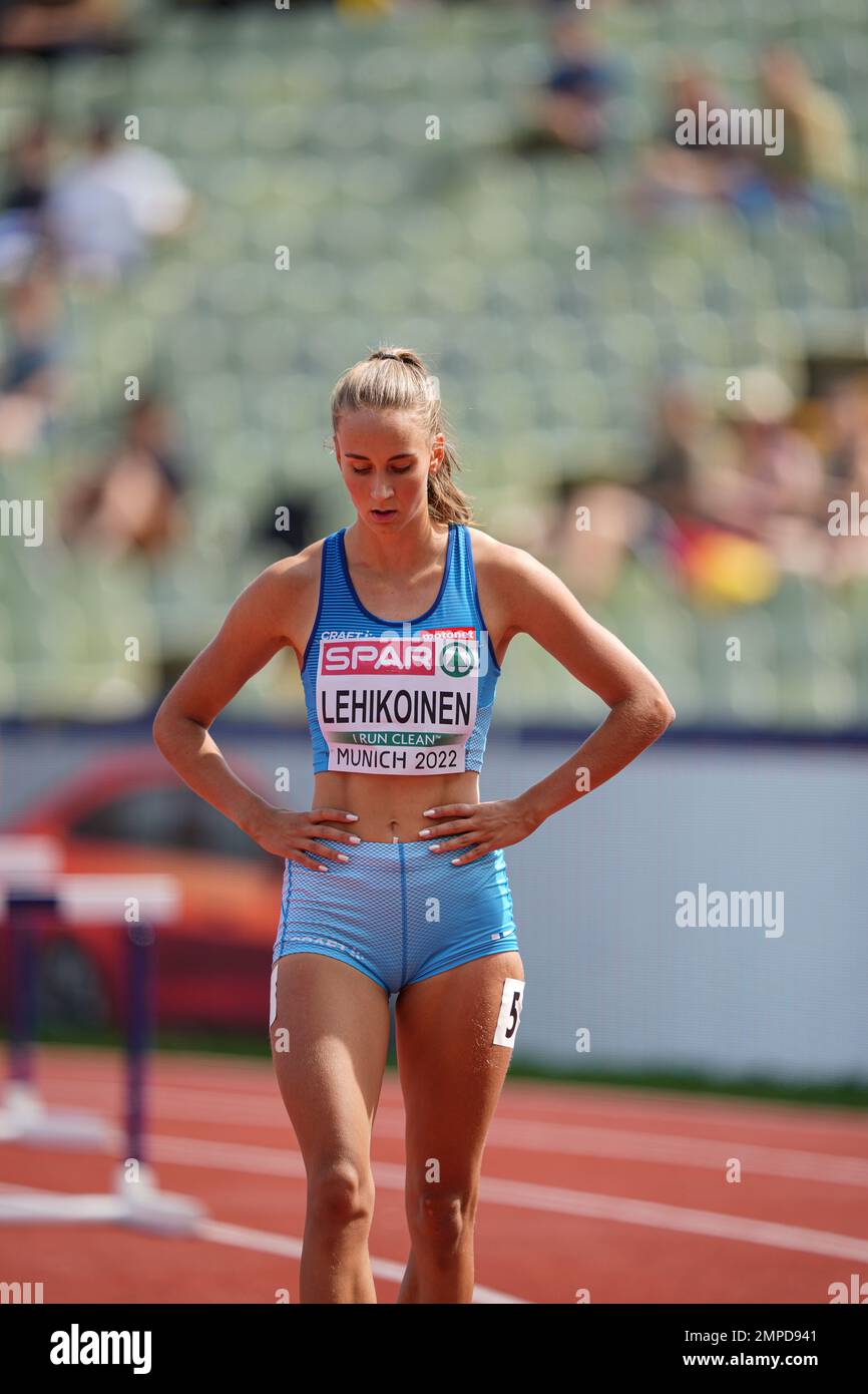 Viivi LEHIKOINEN participating in the 400 meters hurdles of the ...