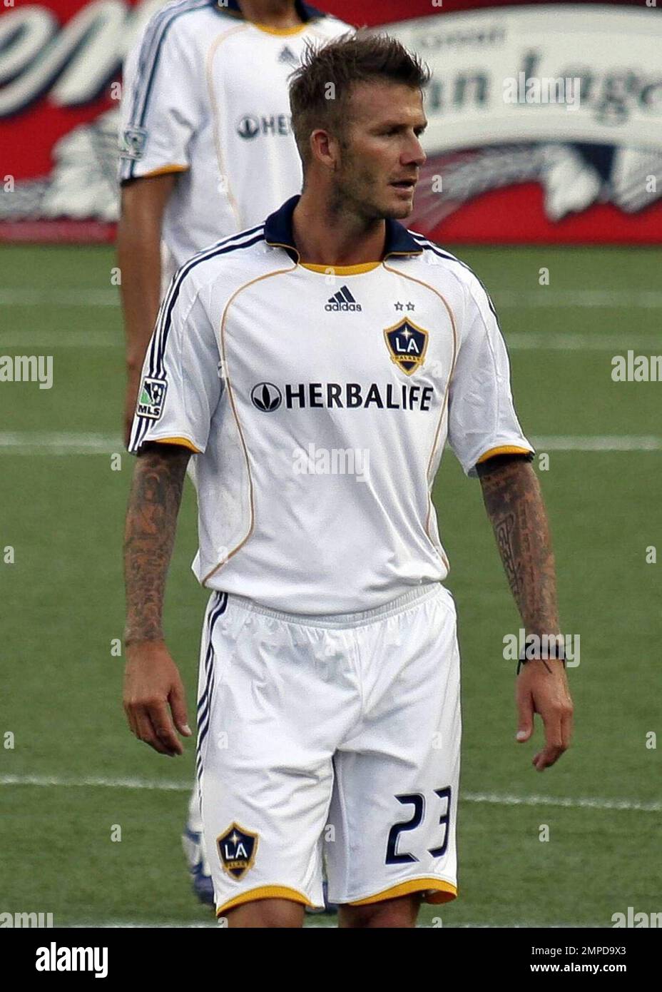 - David Beckham plays in the match Revolution Vs. Galaxy at the ...