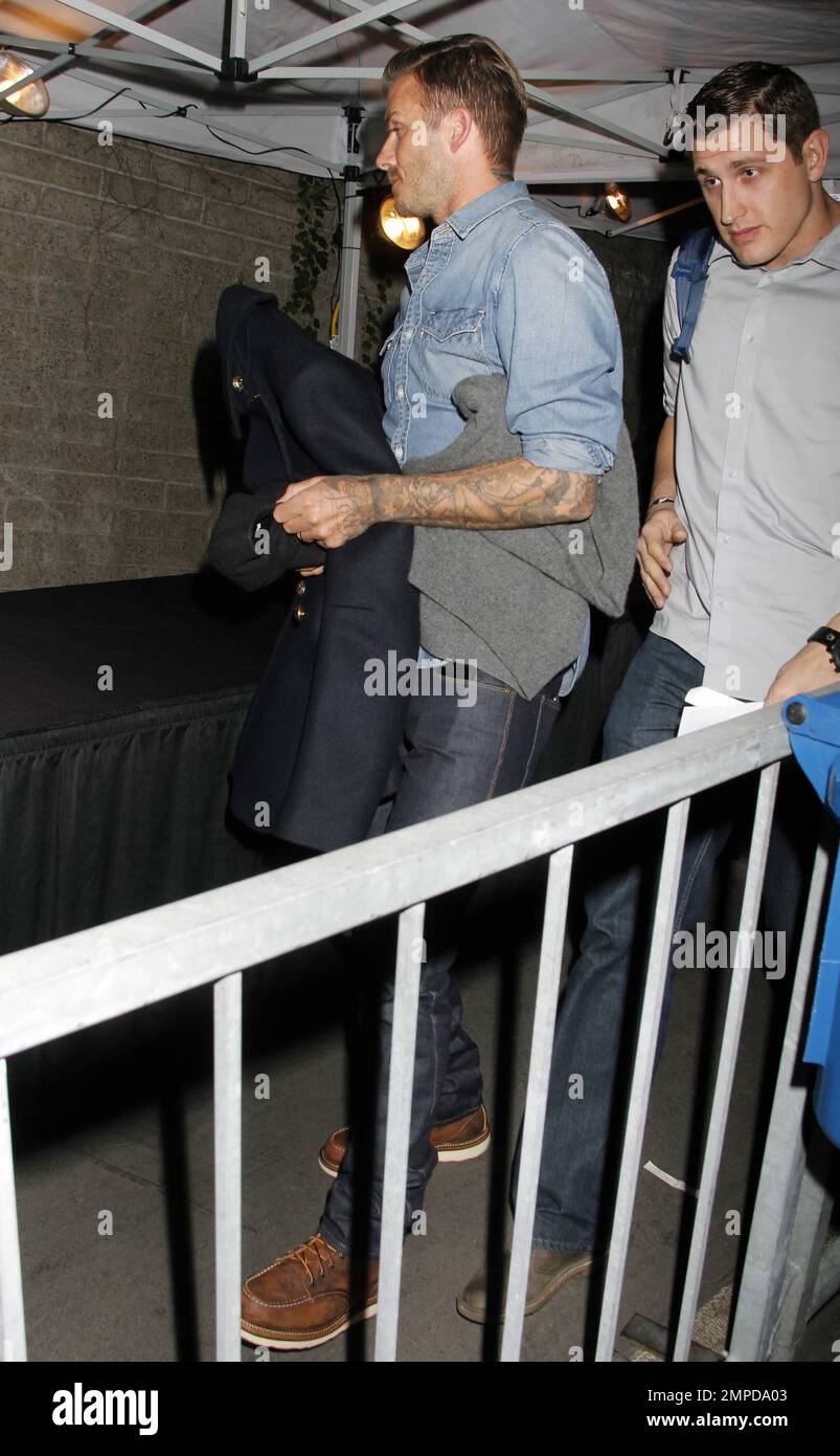 EXCLUSIVE!! David Beckham attends the Mumford & Sons concert at the ...