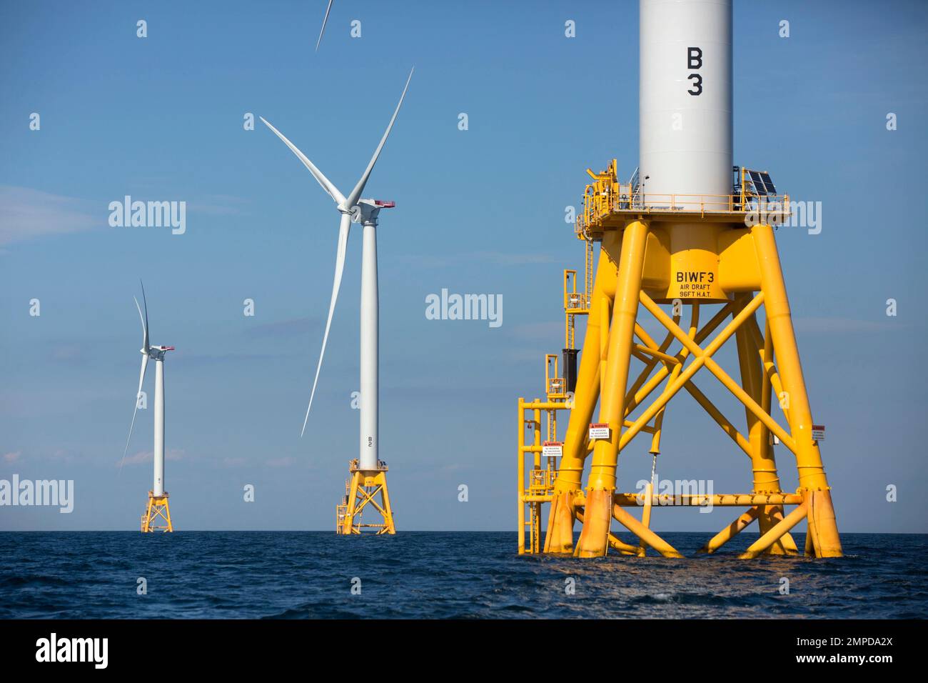 FILE - In this Monday, Aug. 15, 2016, file photo three wind turbines ...