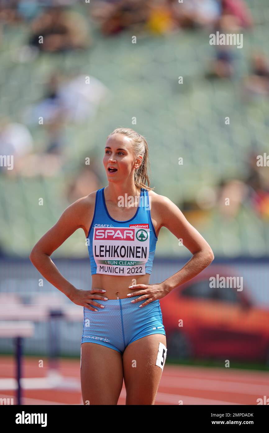 Viivi LEHIKOINEN participating in the 400 meters hurdles of the ...