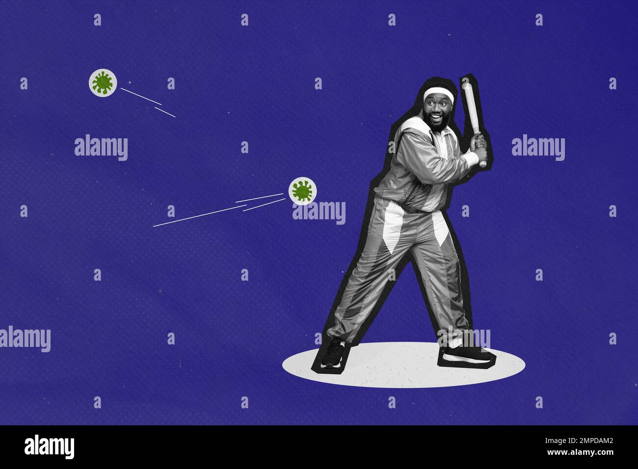 Creative 3d photo artwork graphics collage painting of funky guy ...