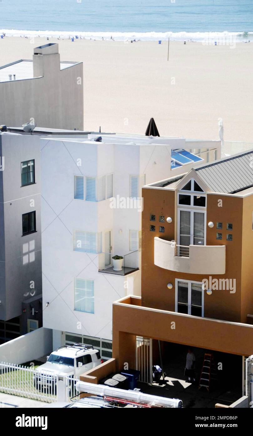 Here are exterior views of the luxury Santa Monica beachfront home ...