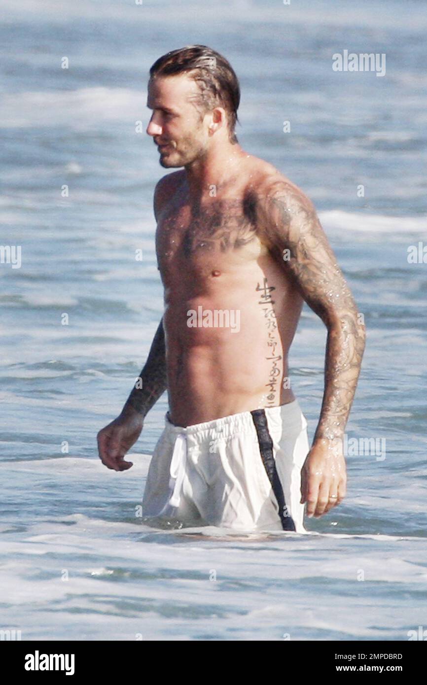David Beckham, hot off the LA Galaxy's victory on Saturday night ...