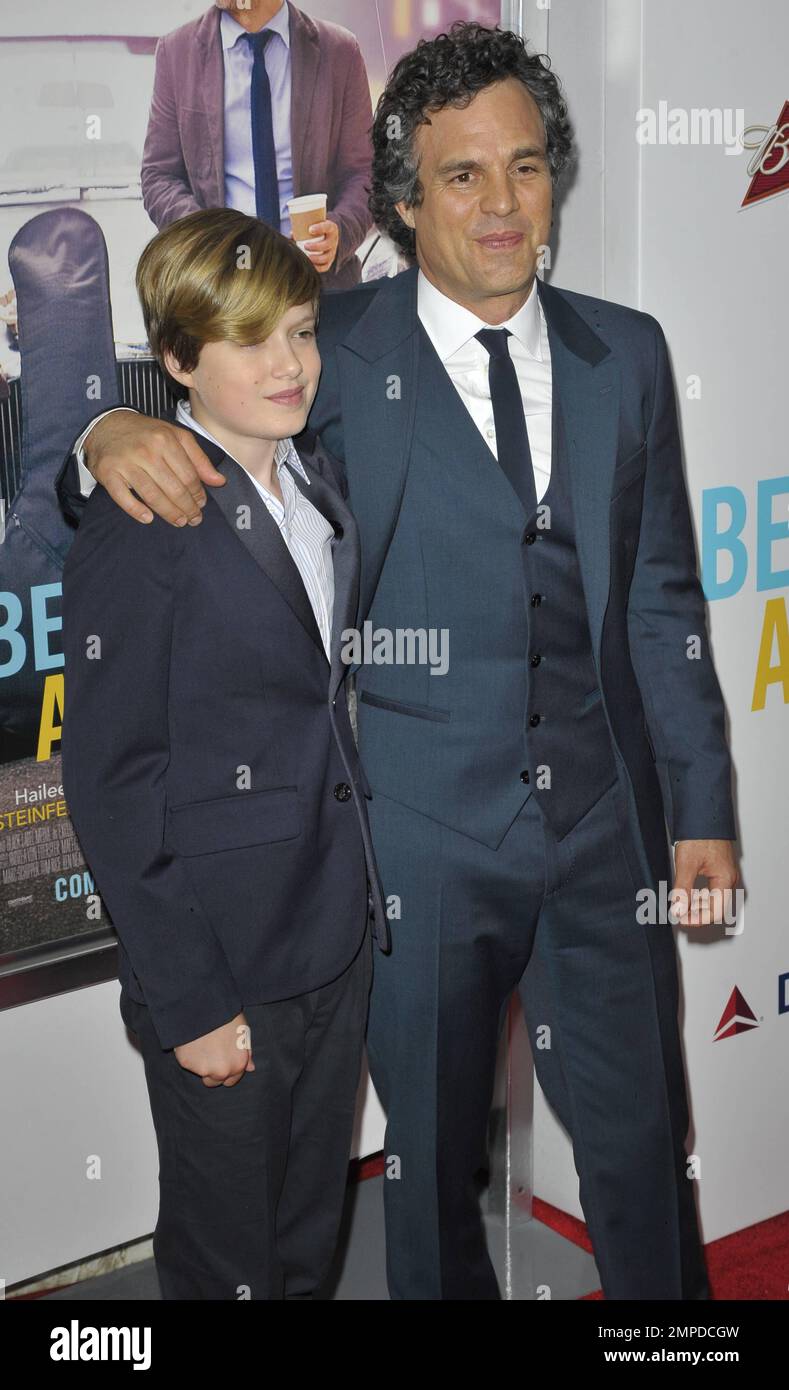 Mark Ruffalo and son Keen Ruffalo at the “Begin Again” New York ...