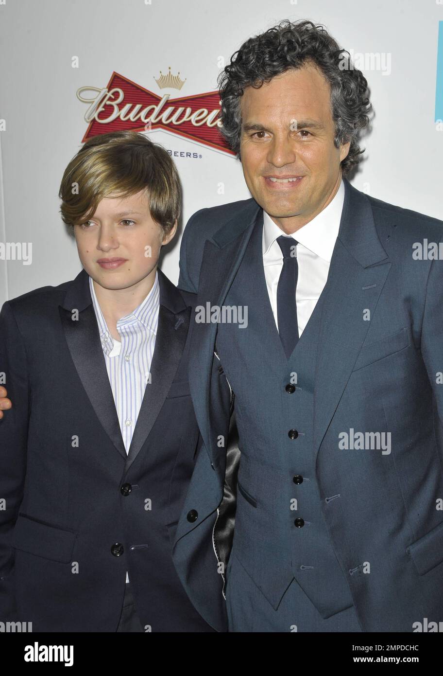 Mark Ruffalo and son Keen Ruffalo at the “Begin Again” New York ...