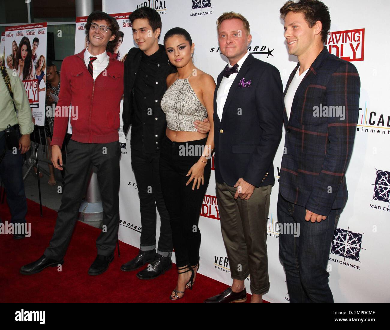 Nate Hartley, Nat Wolff, Selena Gomez, Tim Garrick, Lachlan Buchananat the Behaving Badly ...