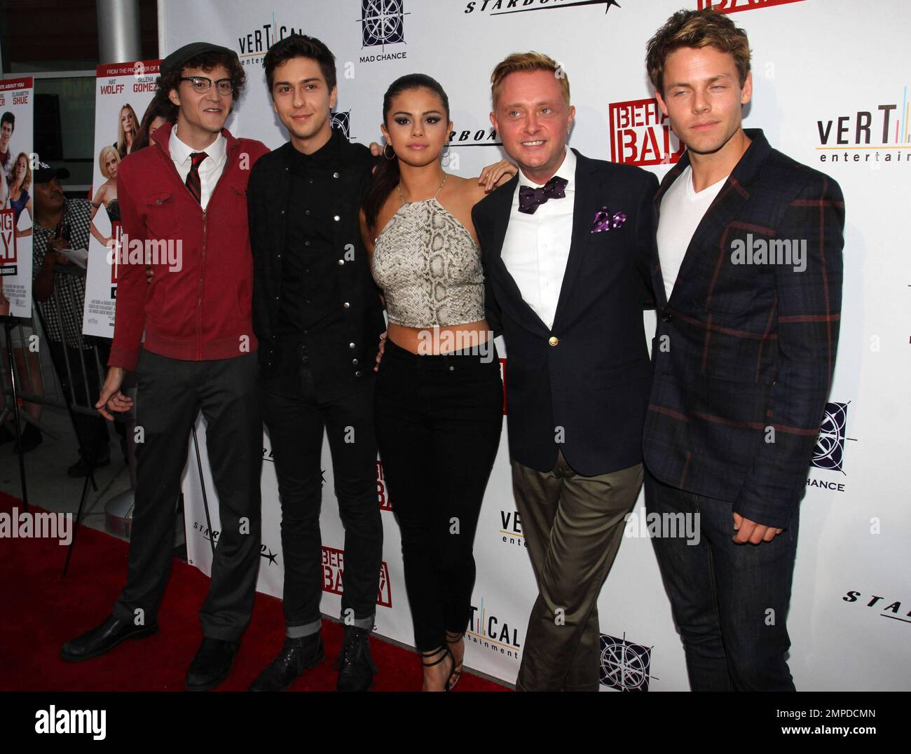 Nate Hartley, Nat Wolff, Selena Gomez, Tim Garrick, Lachlan Buchananat the Behaving Badly ...